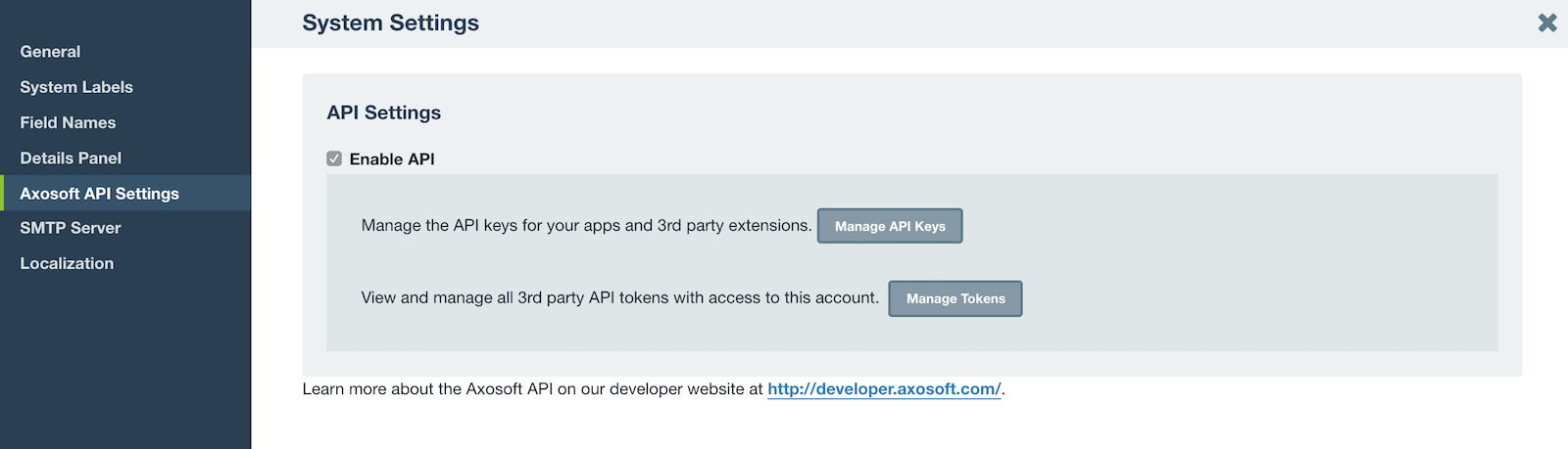 System Options Axosoft Documentation