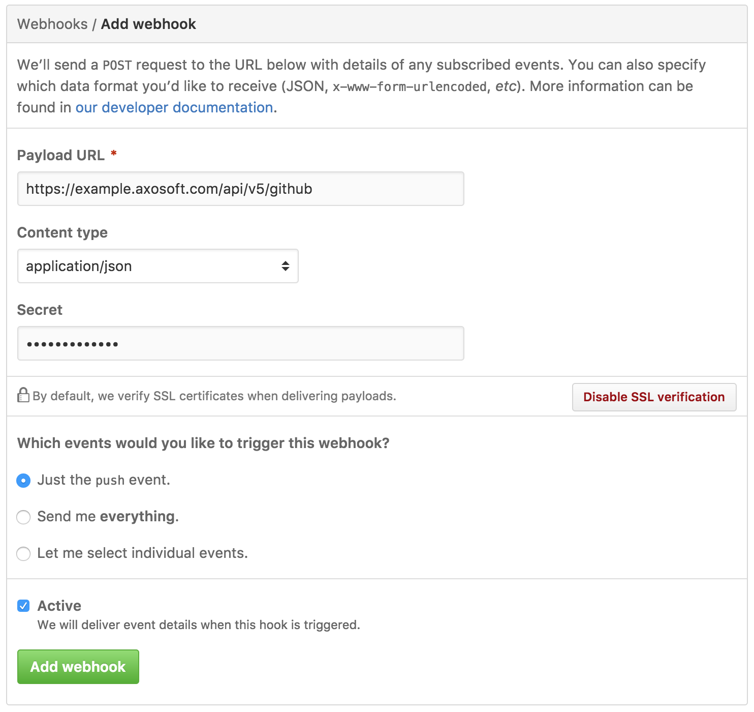 GitHub | Axosoft Documentation