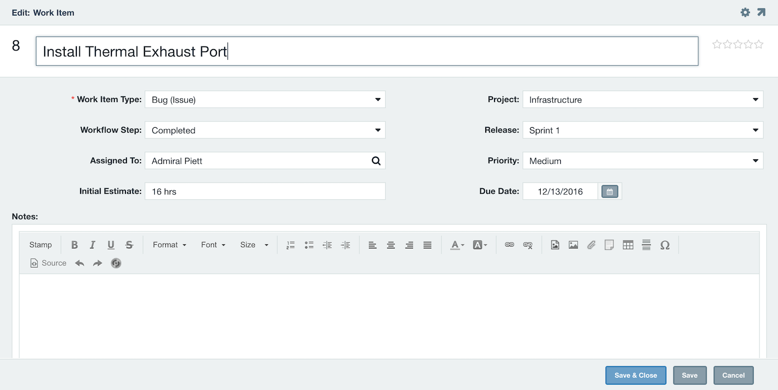 Editing Items | Axosoft Documentation