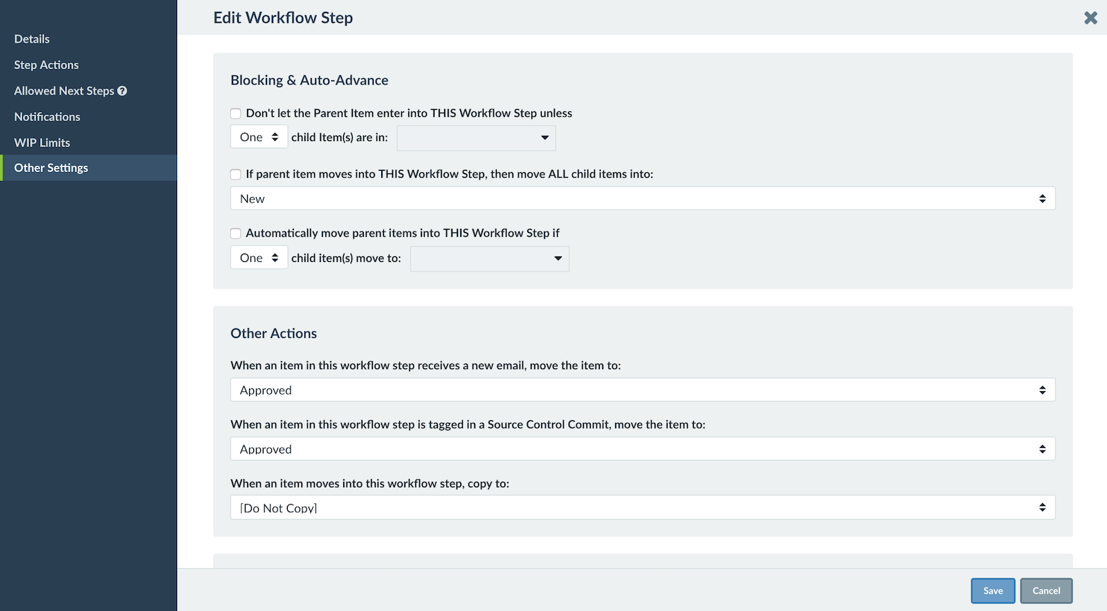 Other Settings | Axosoft Documentation