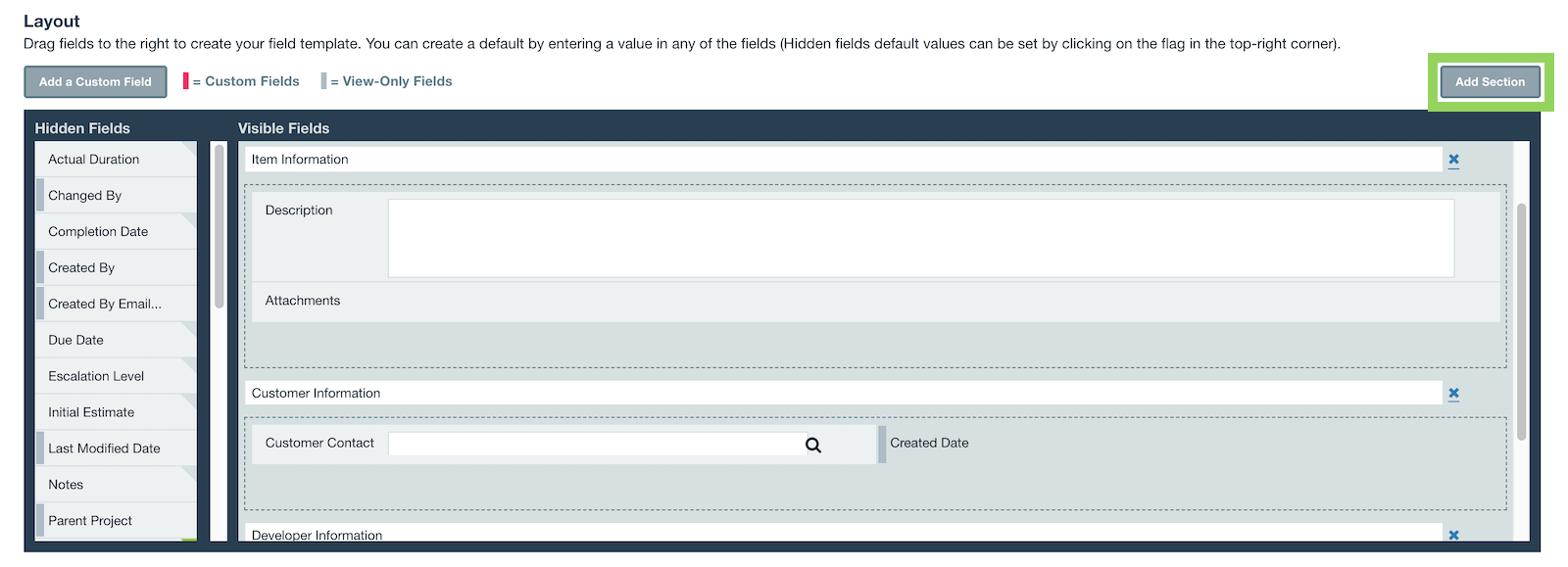 Editing Field Templates | Axosoft Documentation
