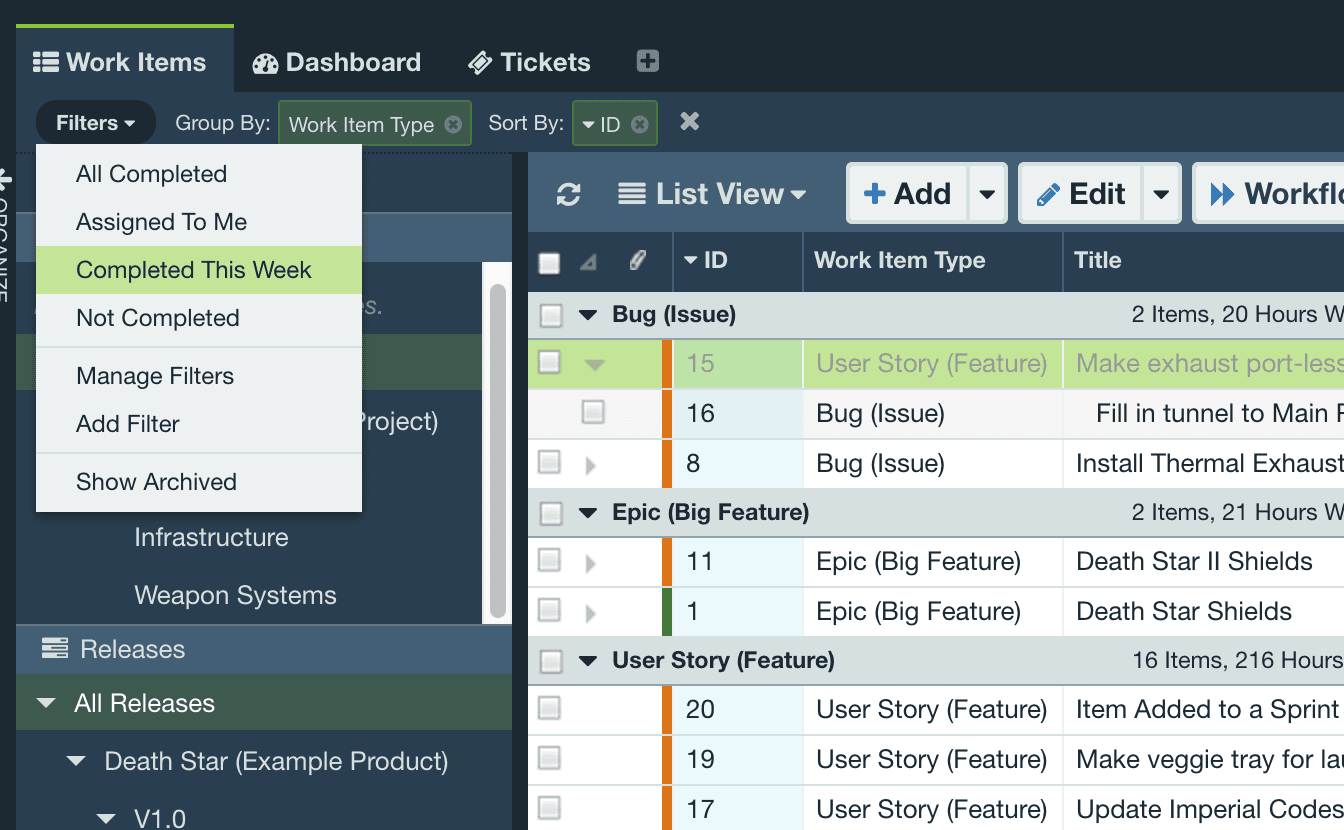 Filters | Axosoft Documentation