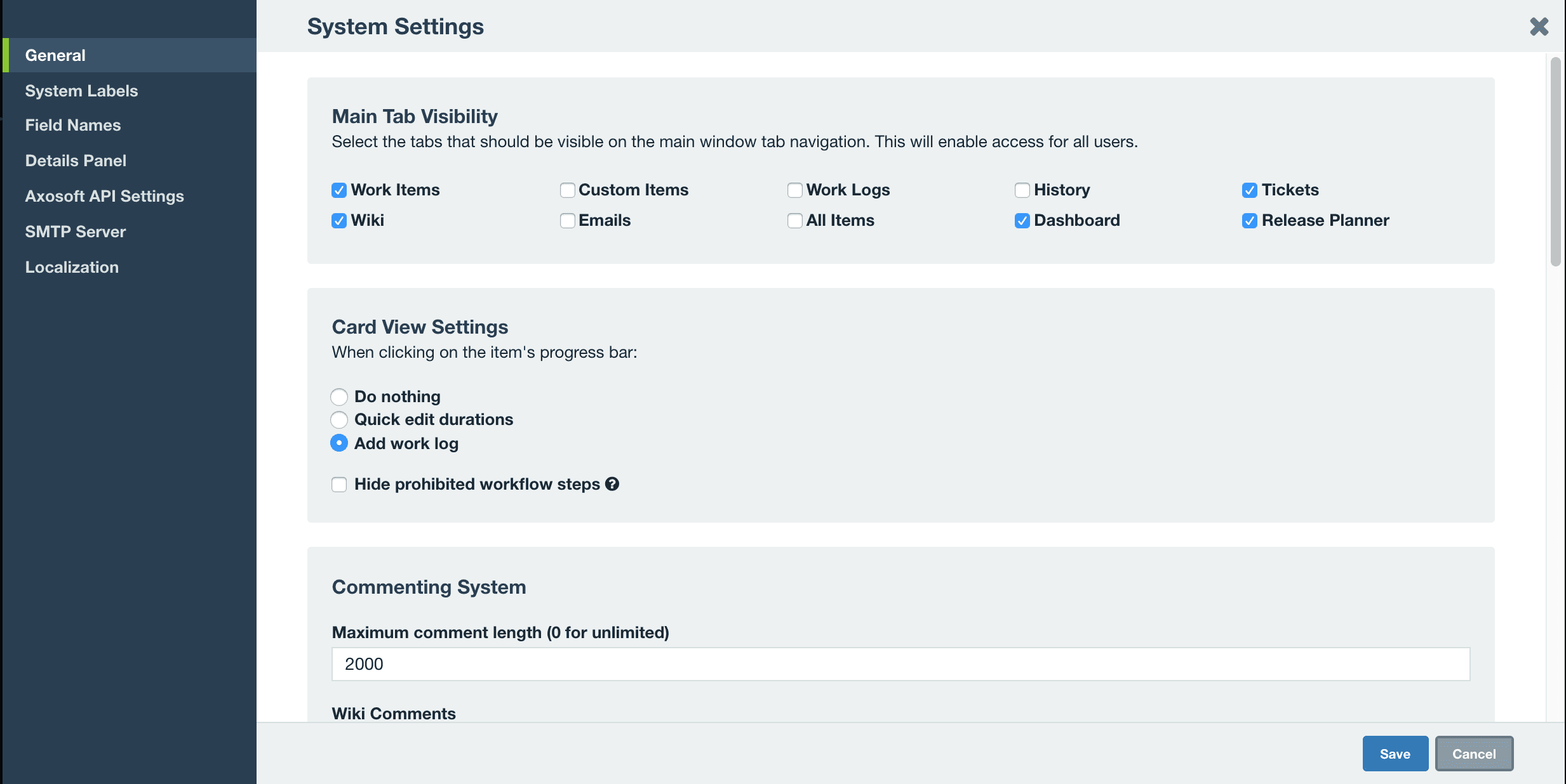 List View and Card View | Axosoft Documentation