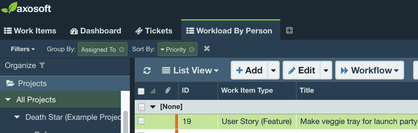 Tabs | Axosoft Documentation