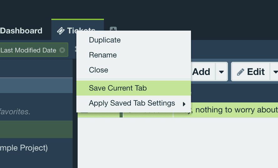 Tabs | Axosoft Documentation