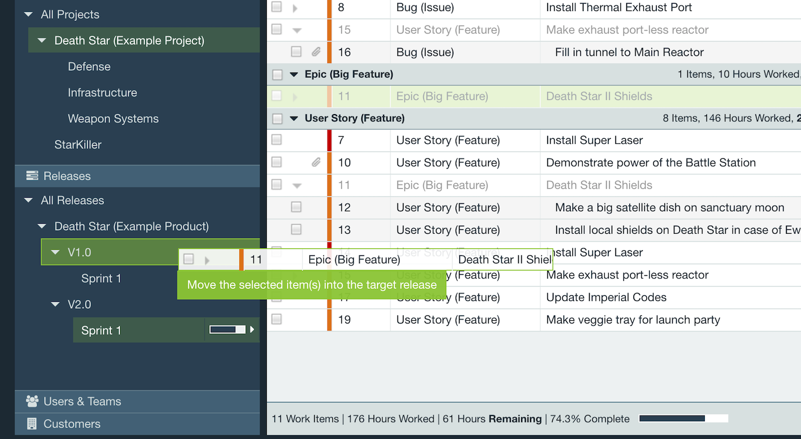 Editing Items | Axosoft Documentation