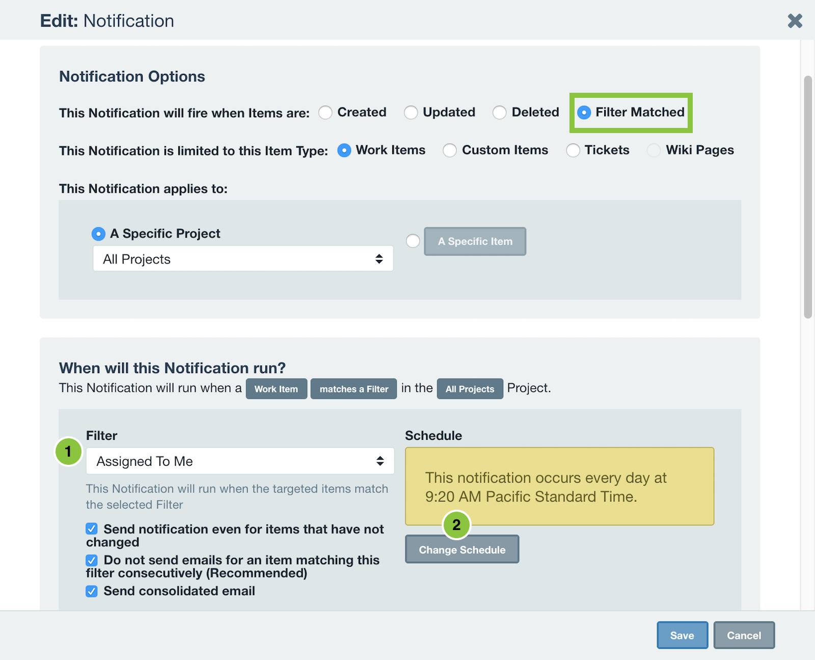 Filter-Matched Notifications | Axosoft Documentation