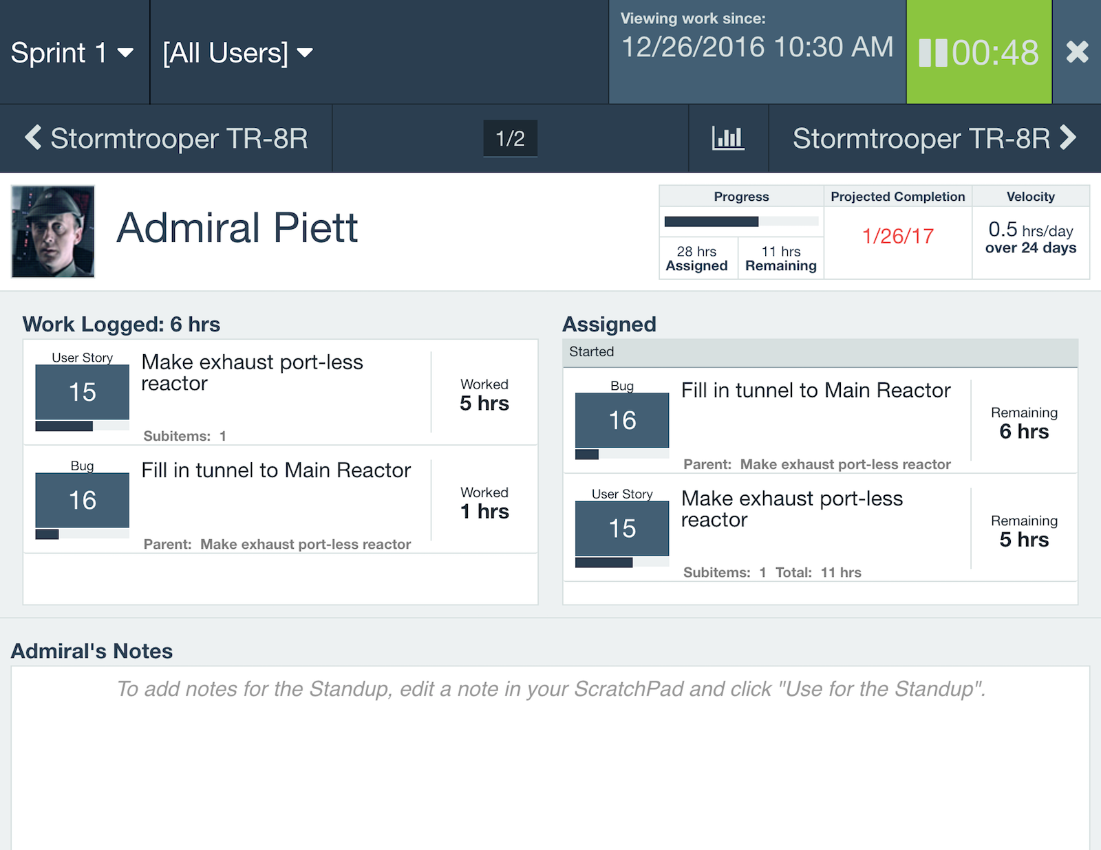 Daily Scrum | Axosoft Documentation