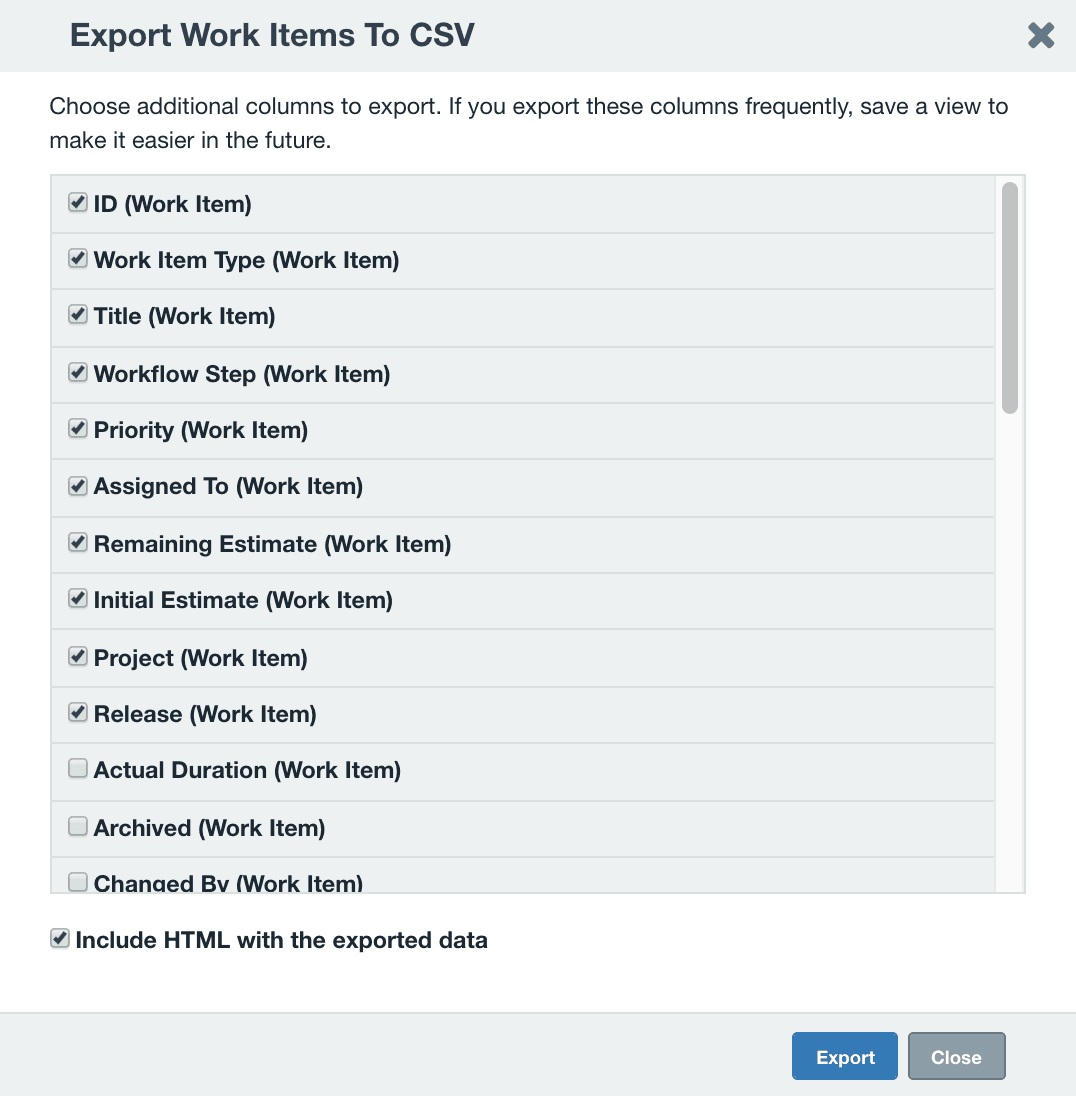 Exporting Data | Axosoft Documentation