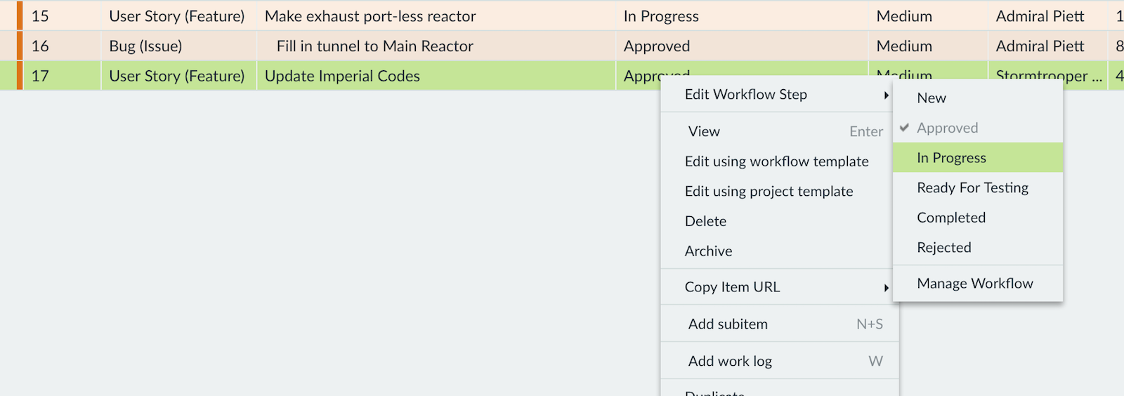 Updating Workflow | Axosoft Documentation