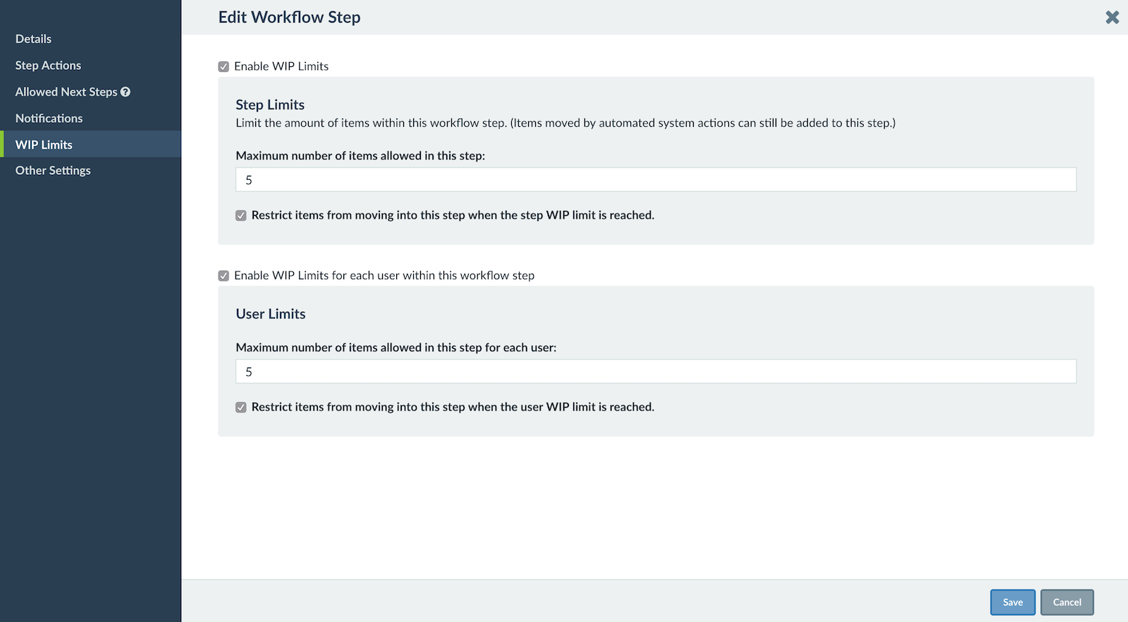 WIP Limits | Axosoft Documentation